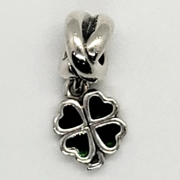 Pandora | Jewelry | Pandora Green Four Leaf Clover Dangle | Poshmark